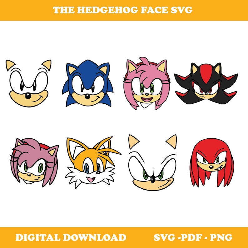 The Hedgehog Svg, Sonic Svg, Sonic Head Svg, Sonic Png, Layered SVG ...