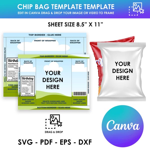 Custom Chip Bags - Etsy
