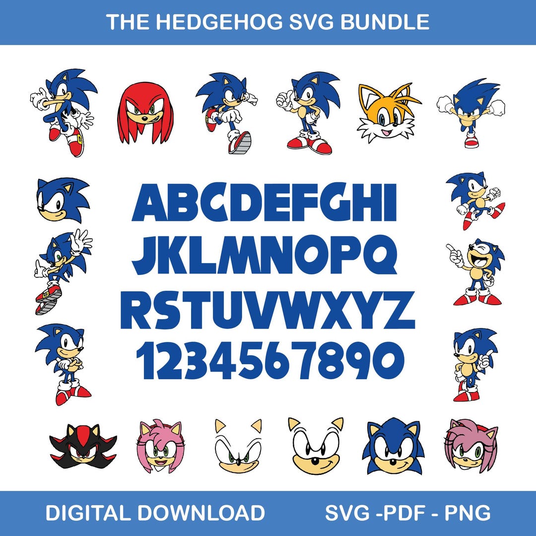 The Hedgehog Svg, Sonic Svg, Sonic Head Svg, Sonic Png, Layered SVG ...