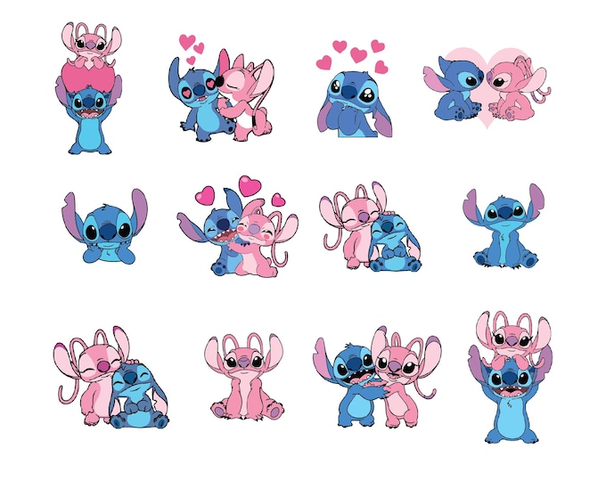 Stich und Engel SVG, Stich SVG, Stich Paar SVG, Stich Liebe svg, Stich ...