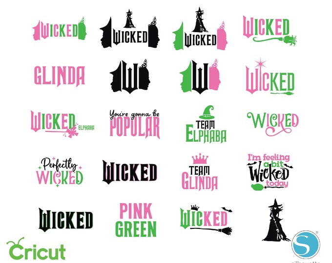 Wicked AND Wicked Change for Good Glitter SVG Bundle, Wicked Movie 2024 ...