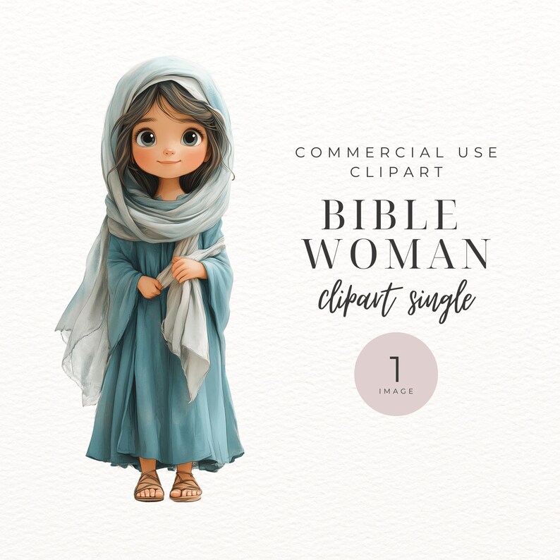 Biblical Women Clipart, Printable Watercolor Art, Digital Download ...