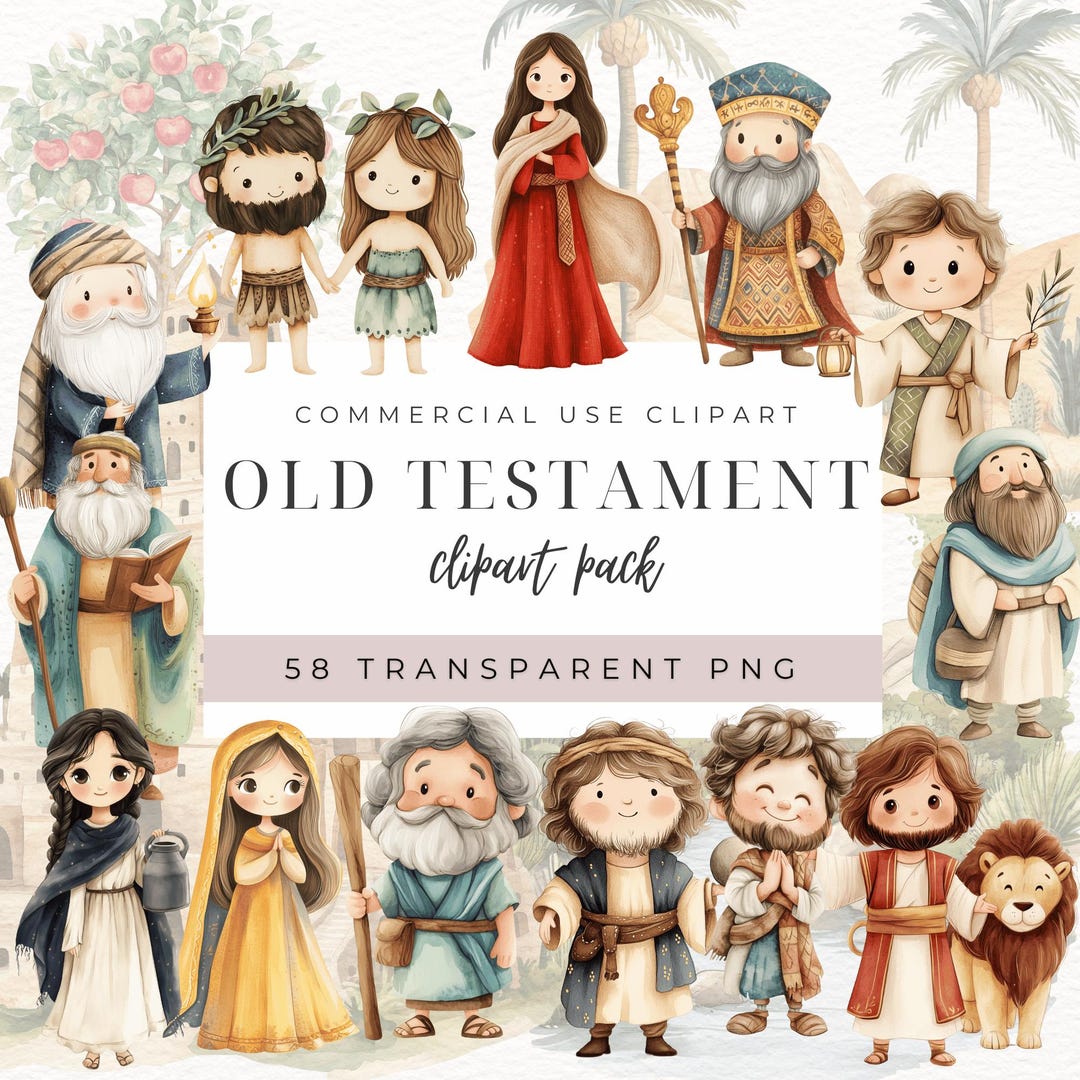 Biblical Characters Clip Art, Old Testament Illustrations, Bible ...
