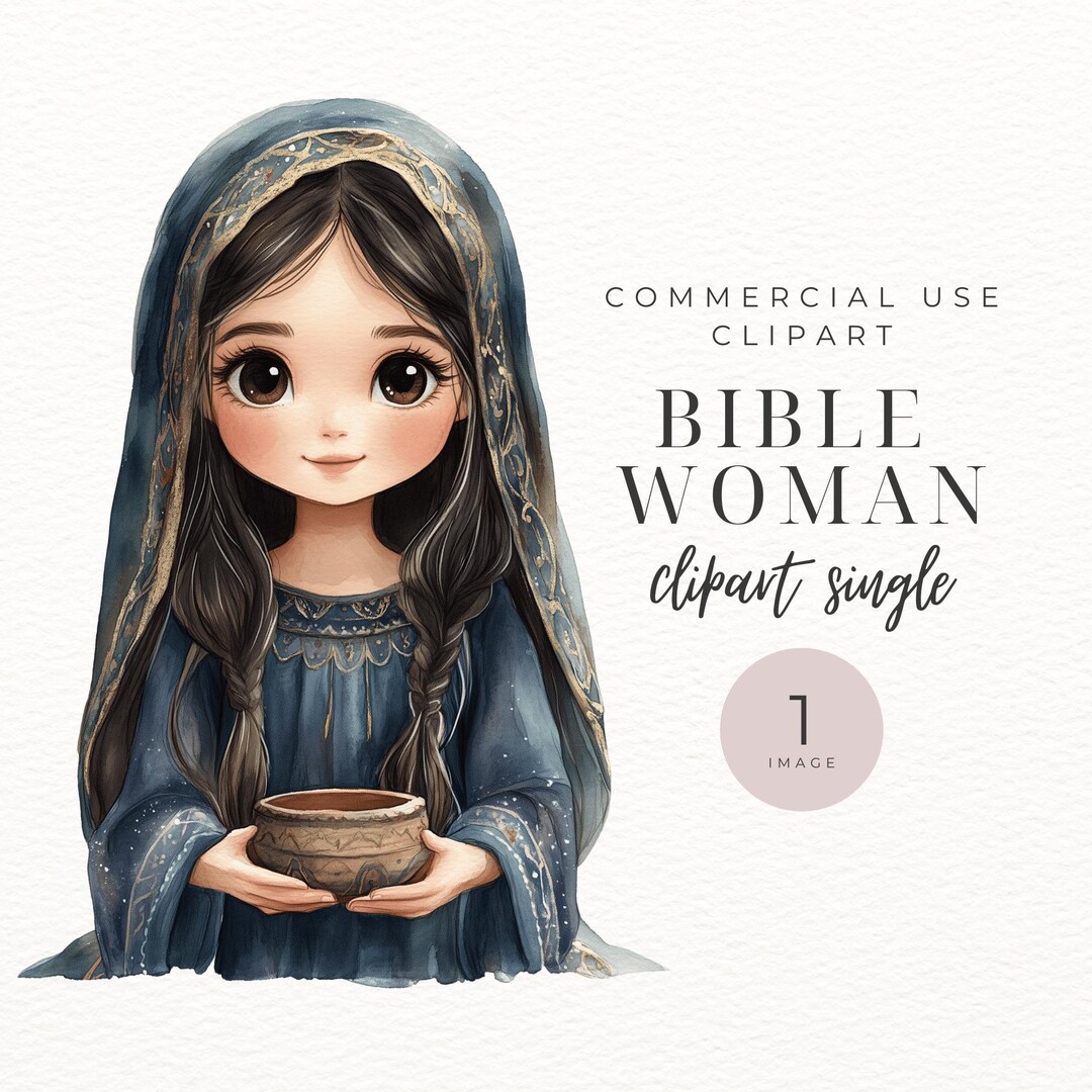 Biblical Women Clipart, Digital Download, Printable Watercolor PNG ...