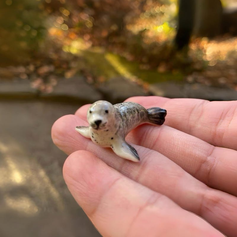 Seal Porcelain Figurine - Etsy