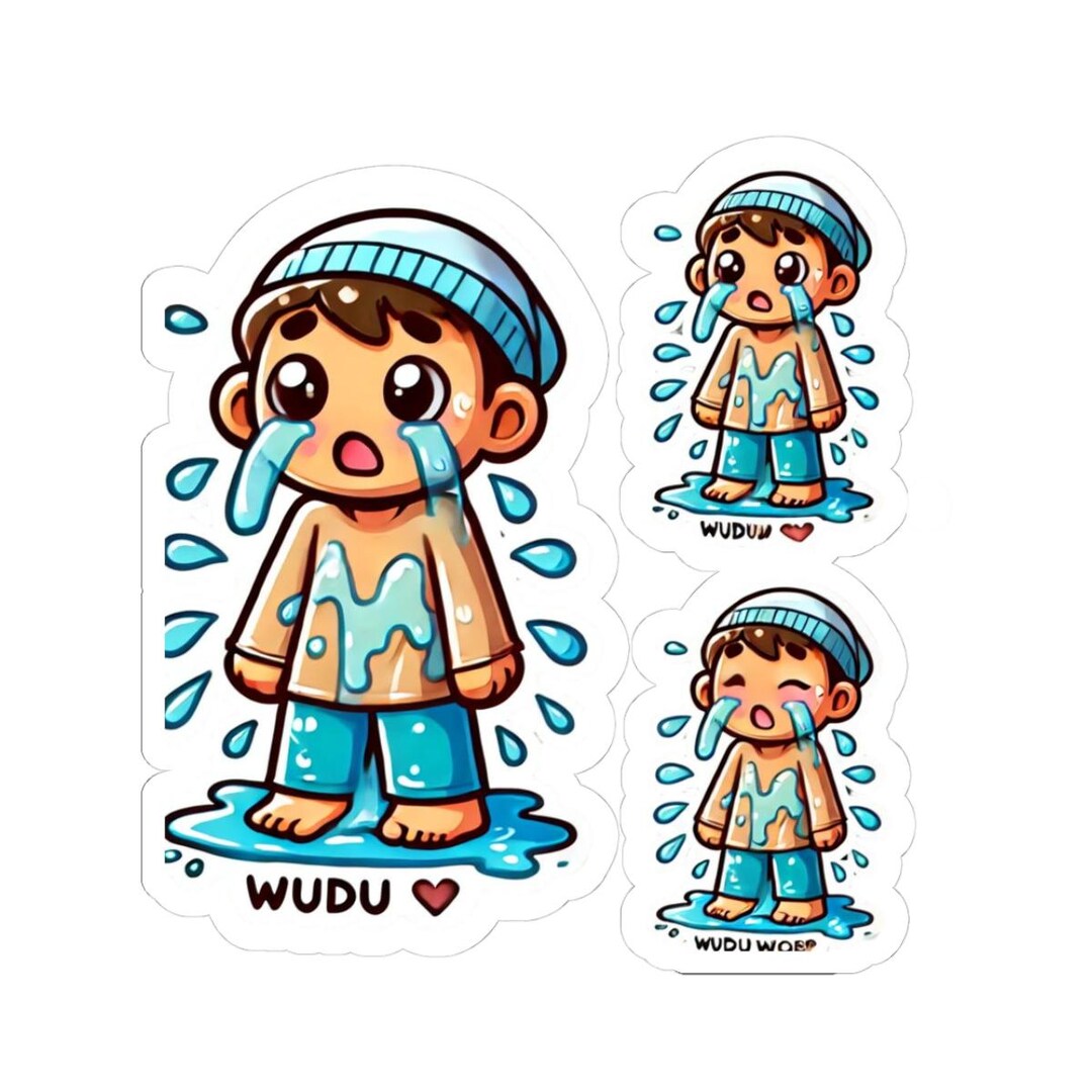 Cute Wudu Kiss-cut Stickers, Adorable Waterproof Stickers for Laptops ...