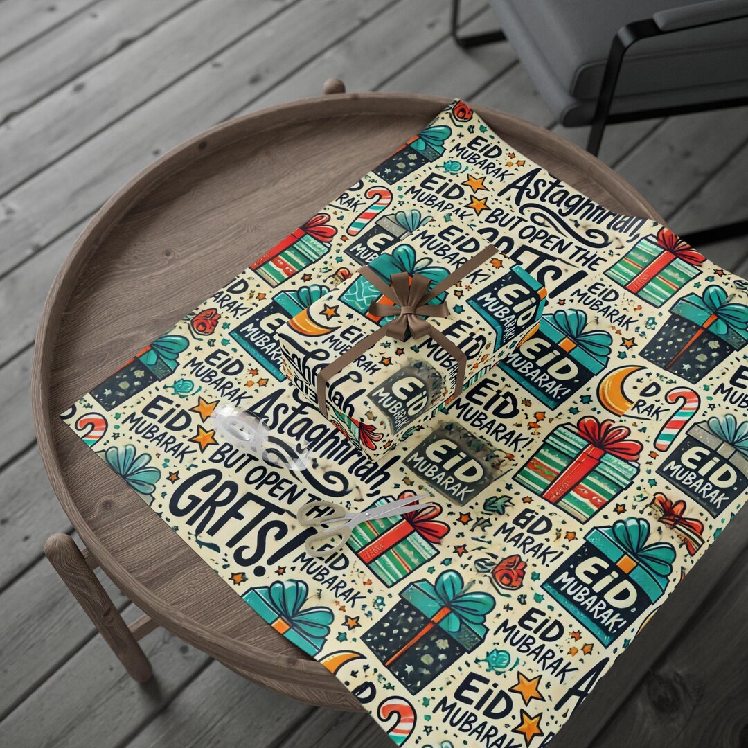 Festive Eid Wrapping Paper, Perfect for Eid Gifts, Holiday Decorations ...