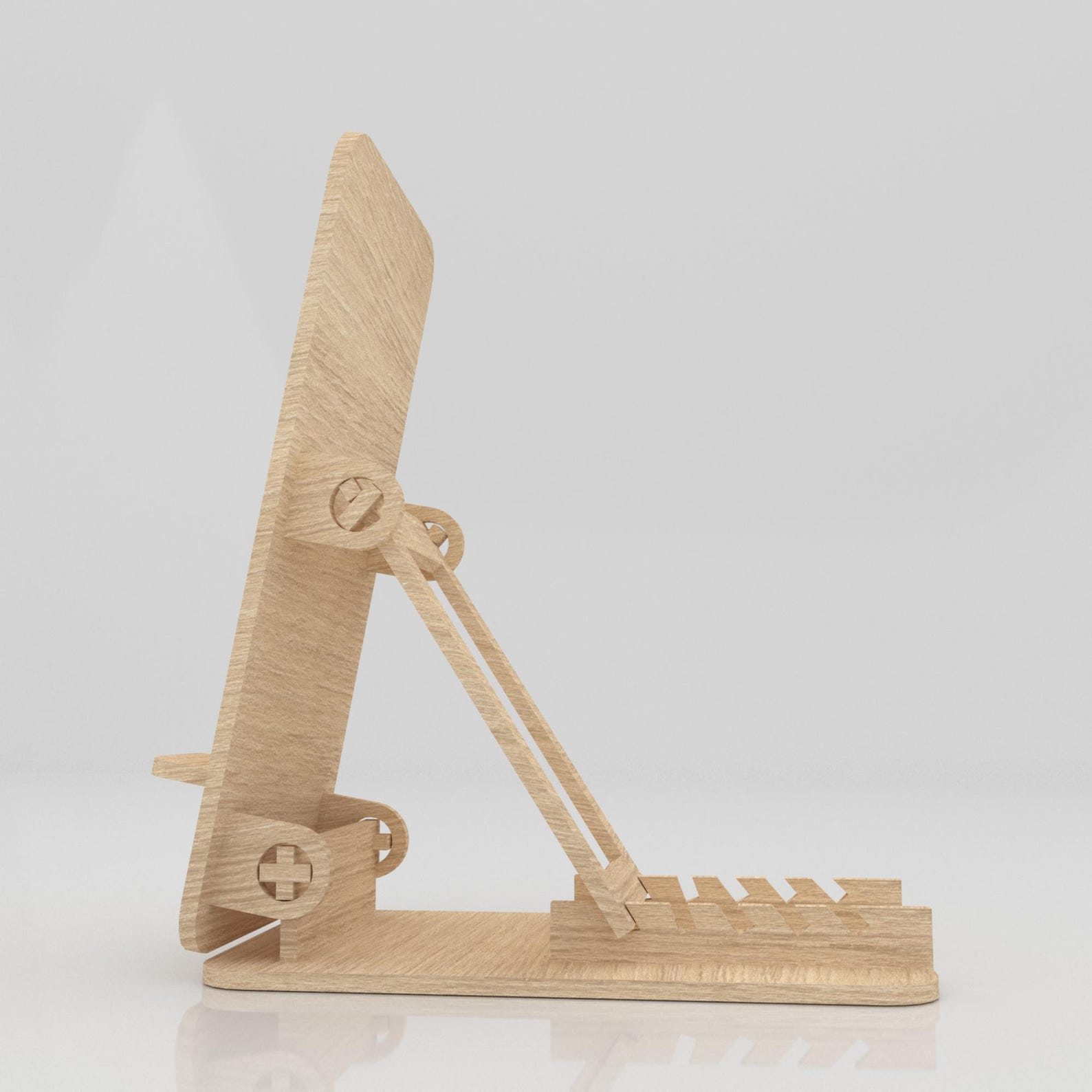 Adjustable Phone Stand SVG Laser Cut File | Wooden Mobile Holder ...