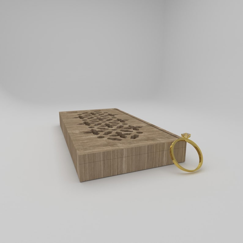 Laser Cut Wedding Ring Box SVG DXF PDF Template (digital Download) - Etsy