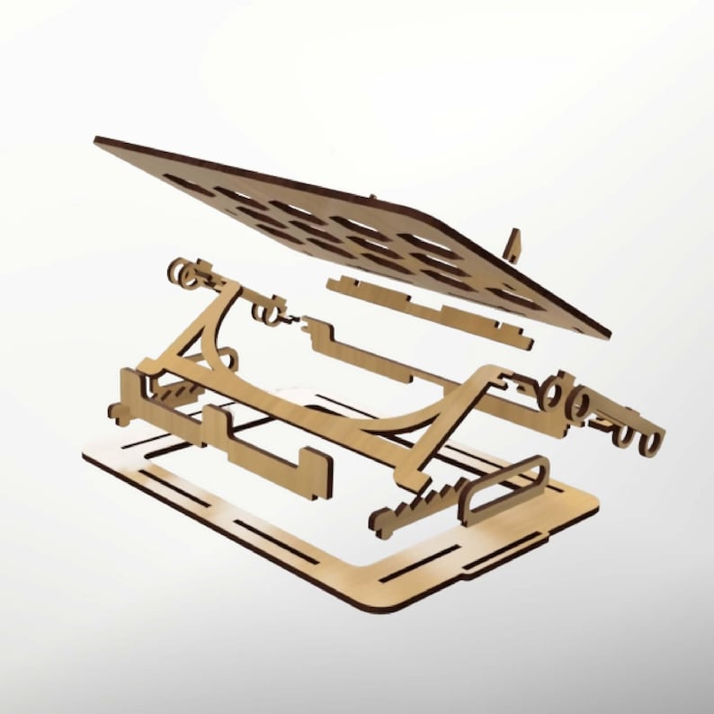 Laser Cut Laptop Stand SVG | Adjustable, Portable Desk (digital ...