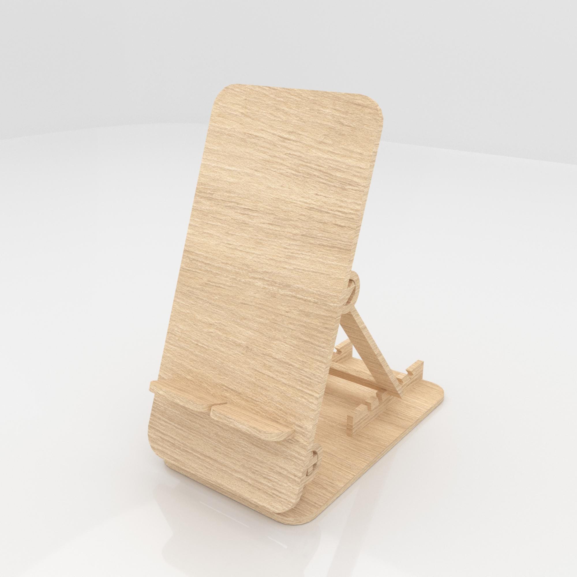 Adjustable Phone Stand SVG Laser Cut File | Wooden Mobile Holder ...