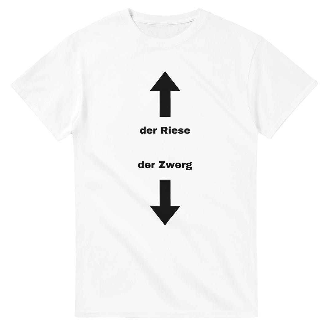 T-shirt “giant & Dwarf” – Cheeky Size Statement Shirt – Provocative ...