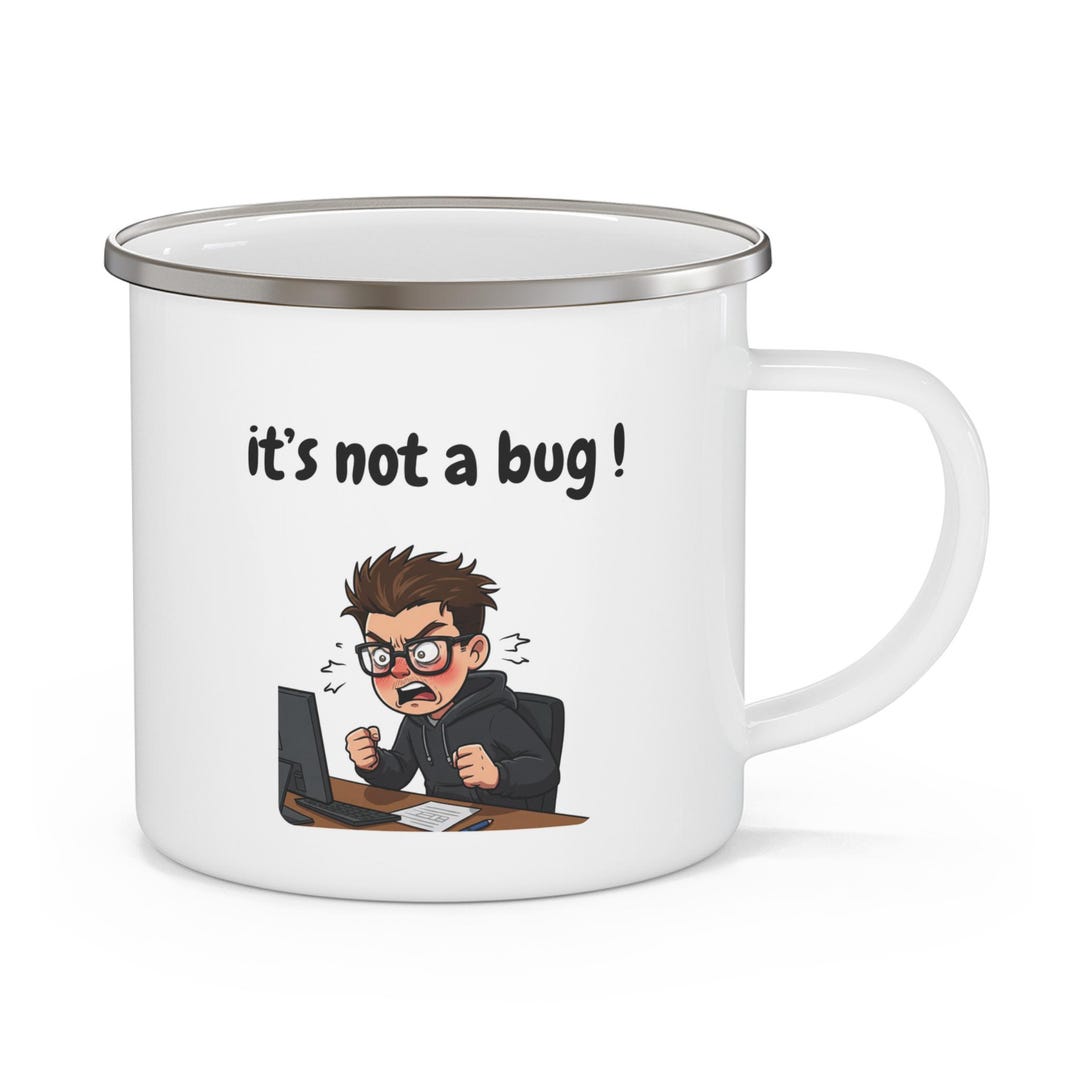 Enamel Camping Mug, Funny Software Developer Quotes Gift, IT Programmer ...