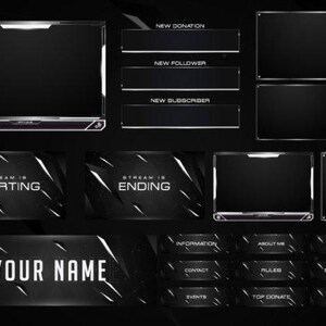 10x Twitch Panel Animated Streaming Overlay Pack | Twitch Overlay Pack ...
