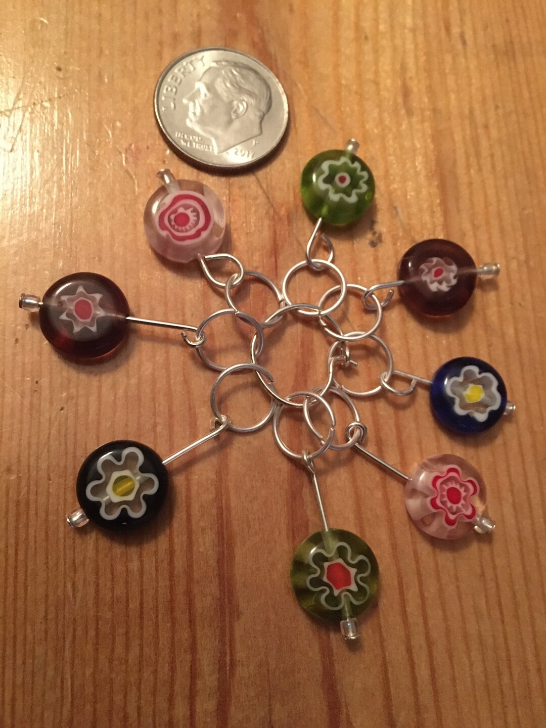 Glass Bead Stitch Markers - Set of 8 - Etsy
