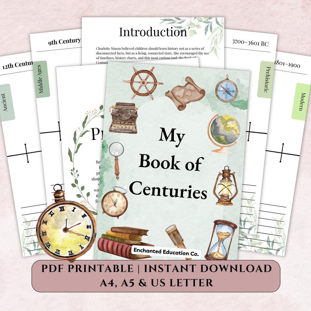 Charlotte Mason Book of Centuries | Printable History Timeline ...