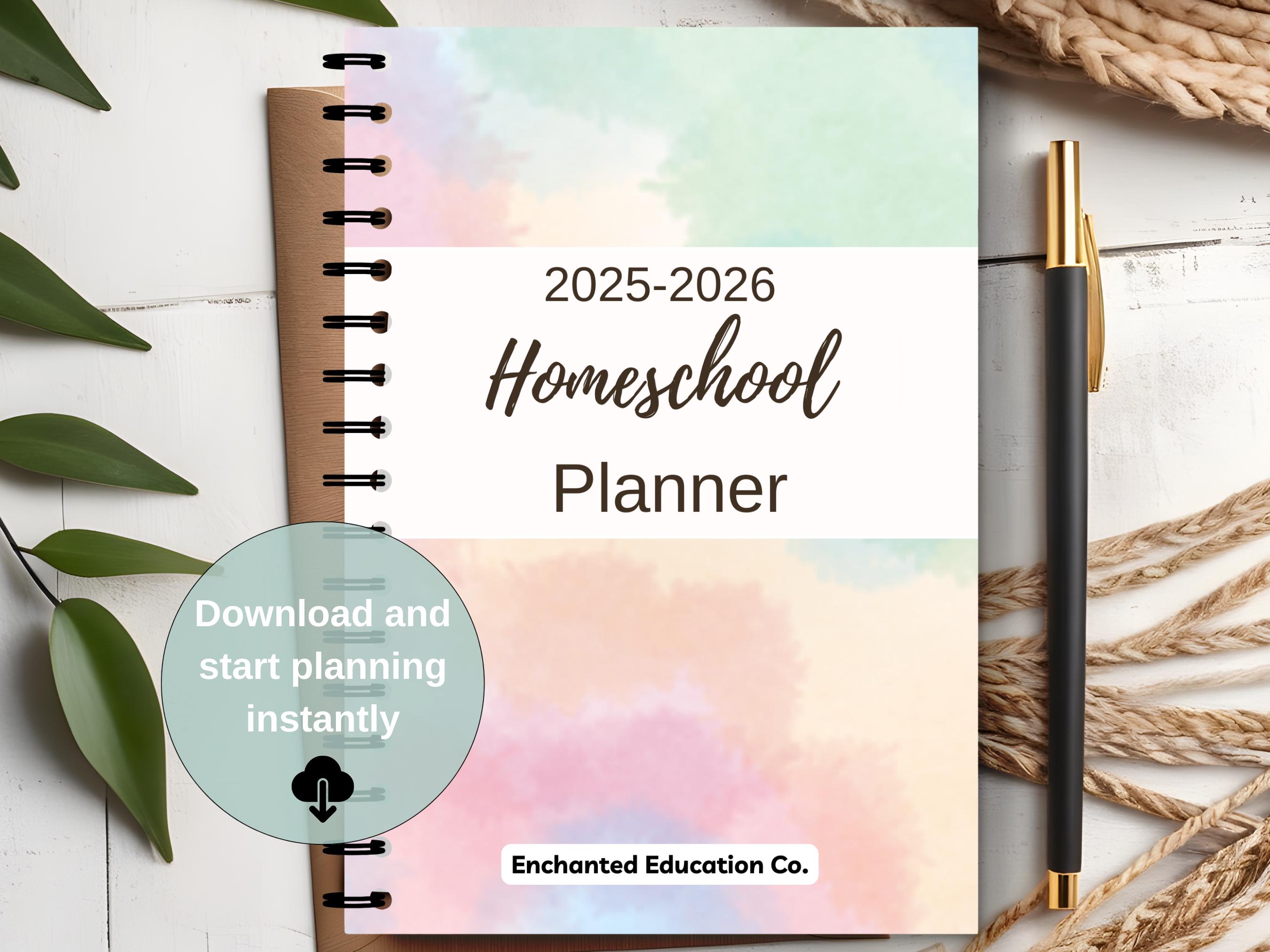 Editable Homeschool Planner 2025-2026 | Home Education Organiser ...