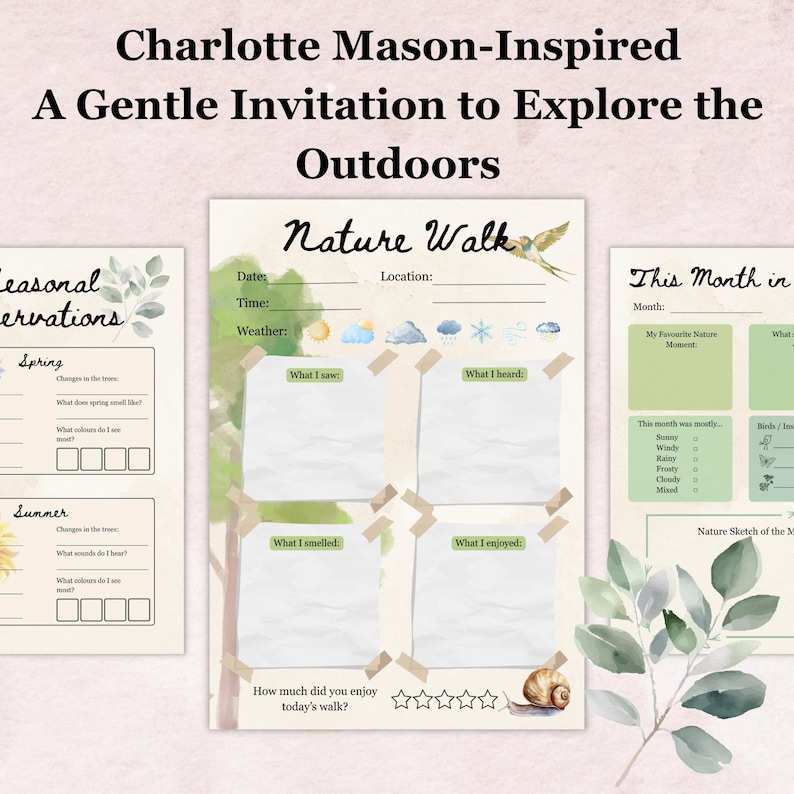 Charlotte Mason Inspired Nature Journal | Nature Study for Kids ...