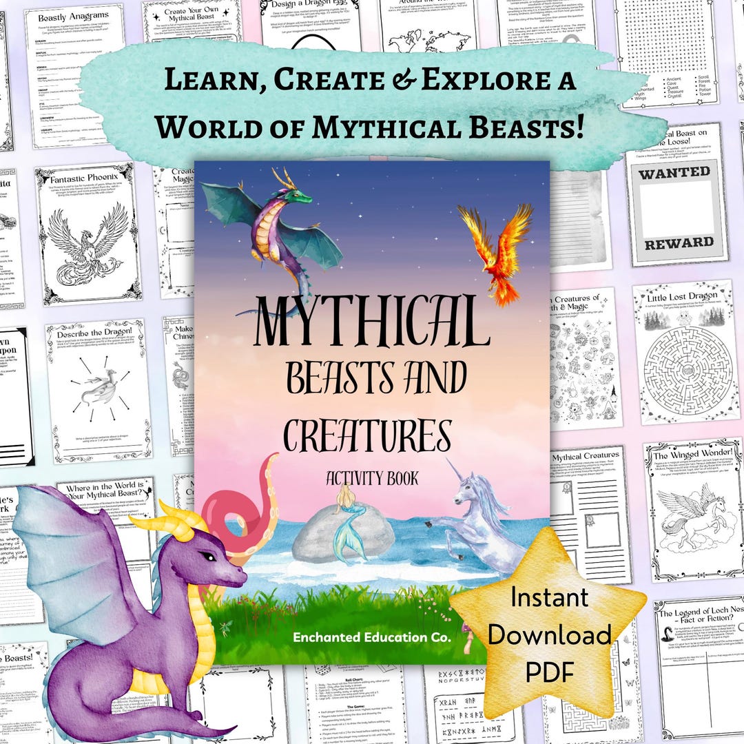 Mythical Beasts Unit Study | Homeschool Printables | Myths and Legends ...