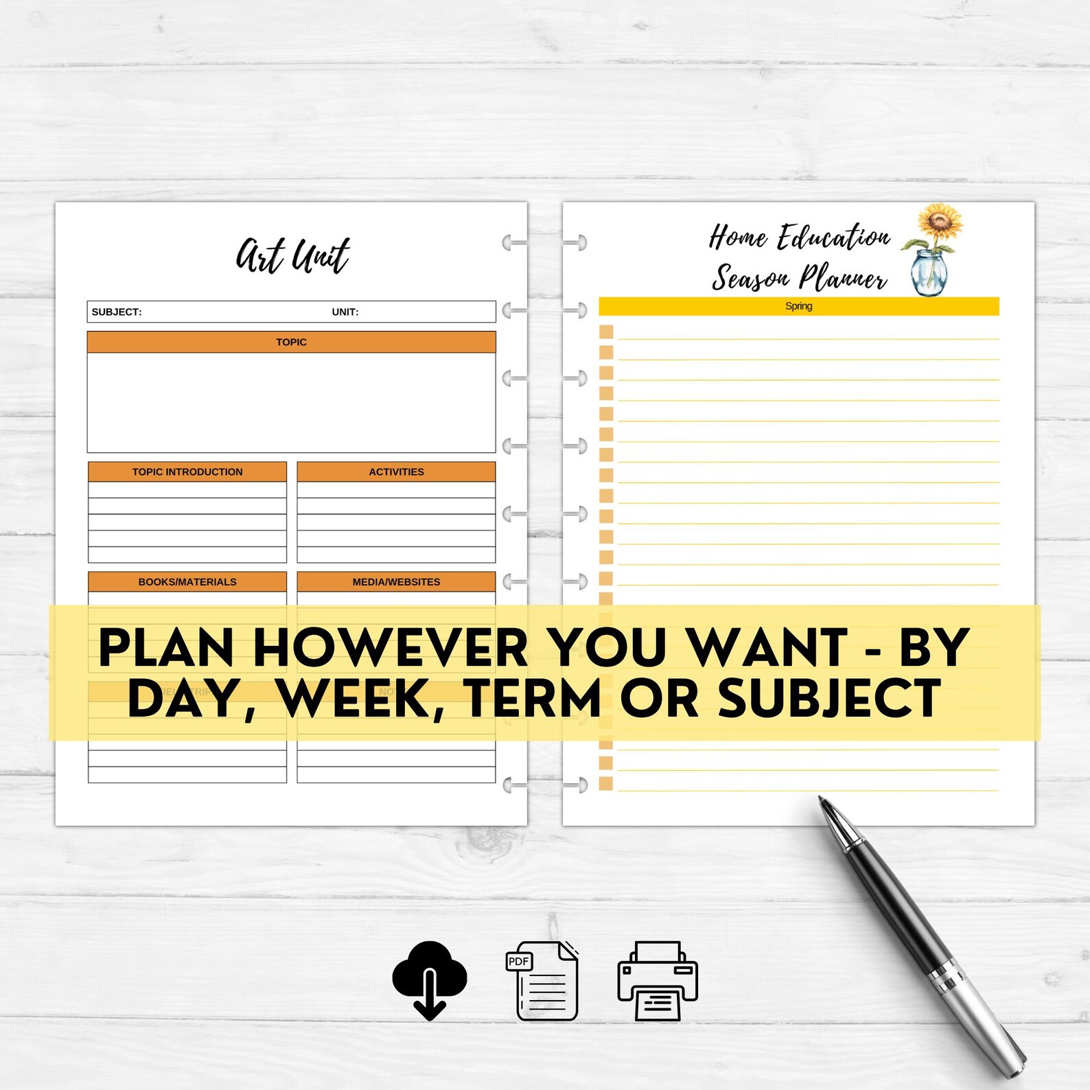 Homeschool Planner Printable 2025 2026 | Home Education Organiser ...