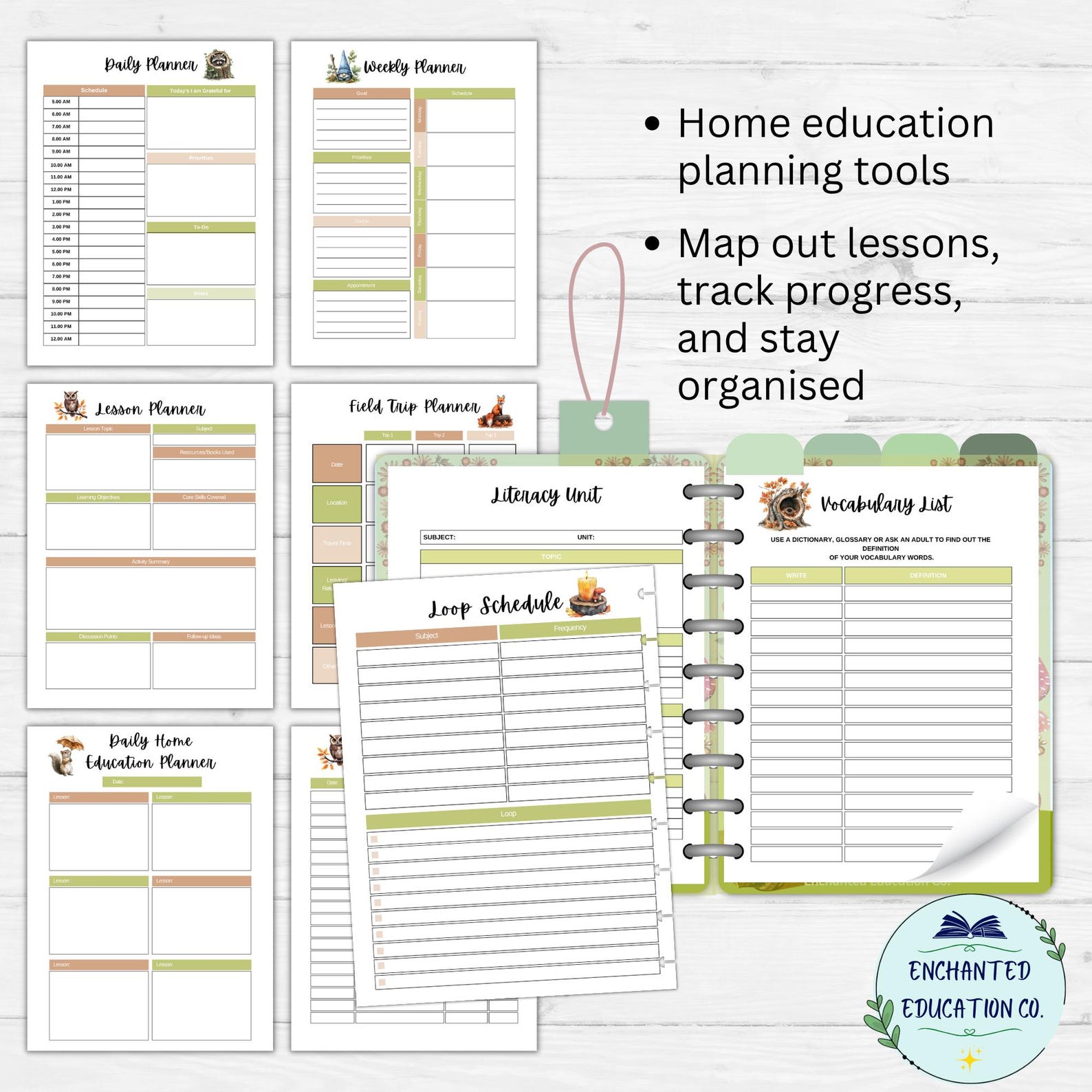 Homeschool Planner Printable 2025 2026 | Home Education Organiser ...
