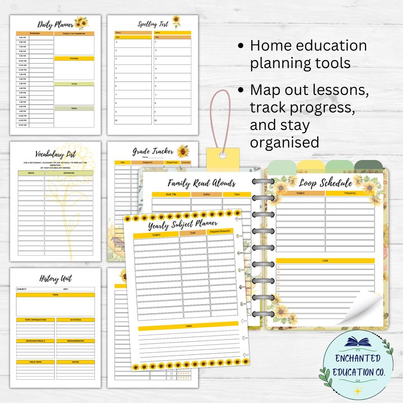 Homeschool Planner Printable 2025 2026 | Home Education Organiser ...