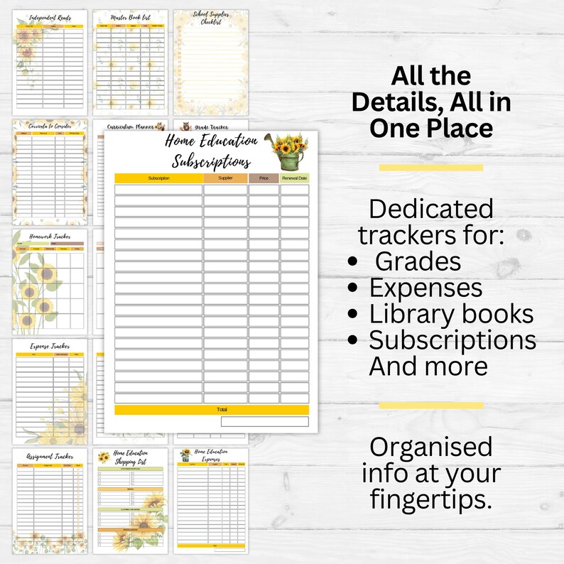 Homeschool Planner Printable 2025 2026 | Home Education Organiser ...