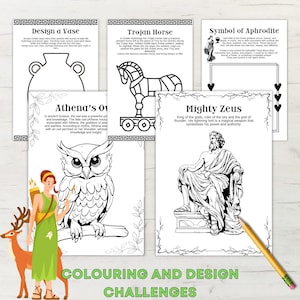 Greek Myths Unit Study Printable Worksheets Homeschool Resource Home ...
