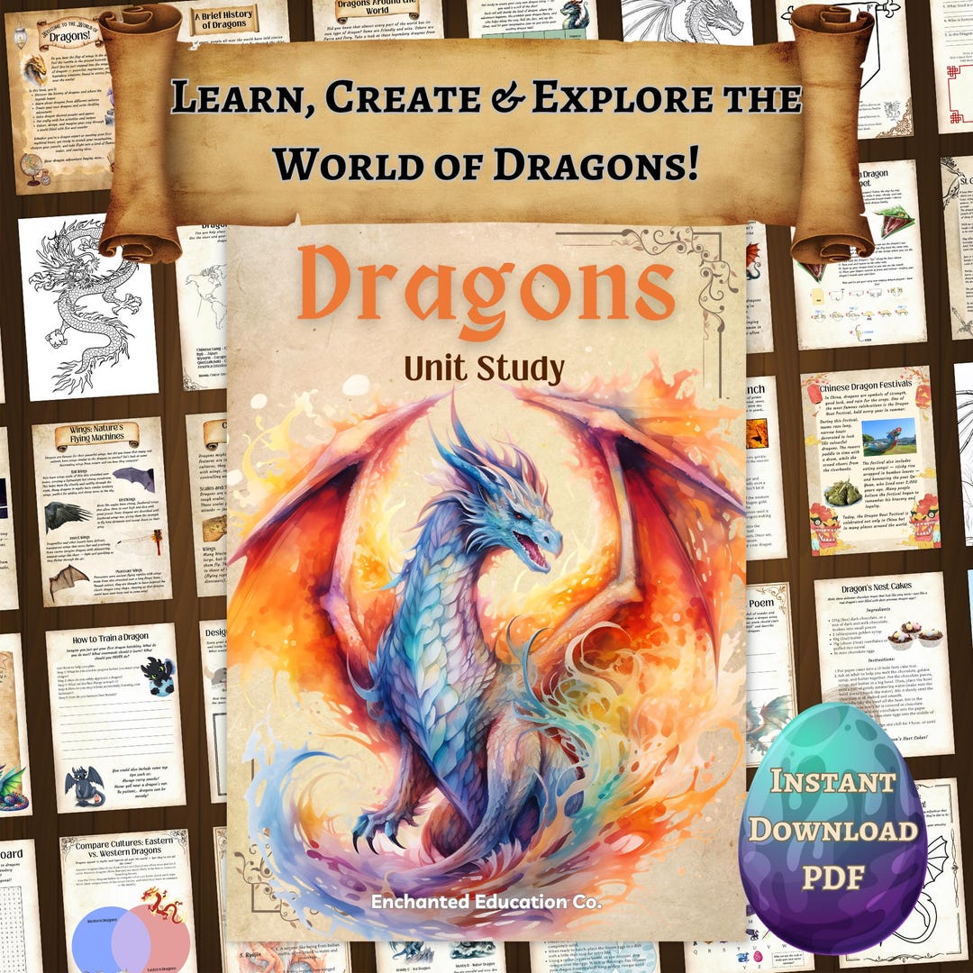 Dragon Unit Study: Mythology, History, Science Activities (digital ...