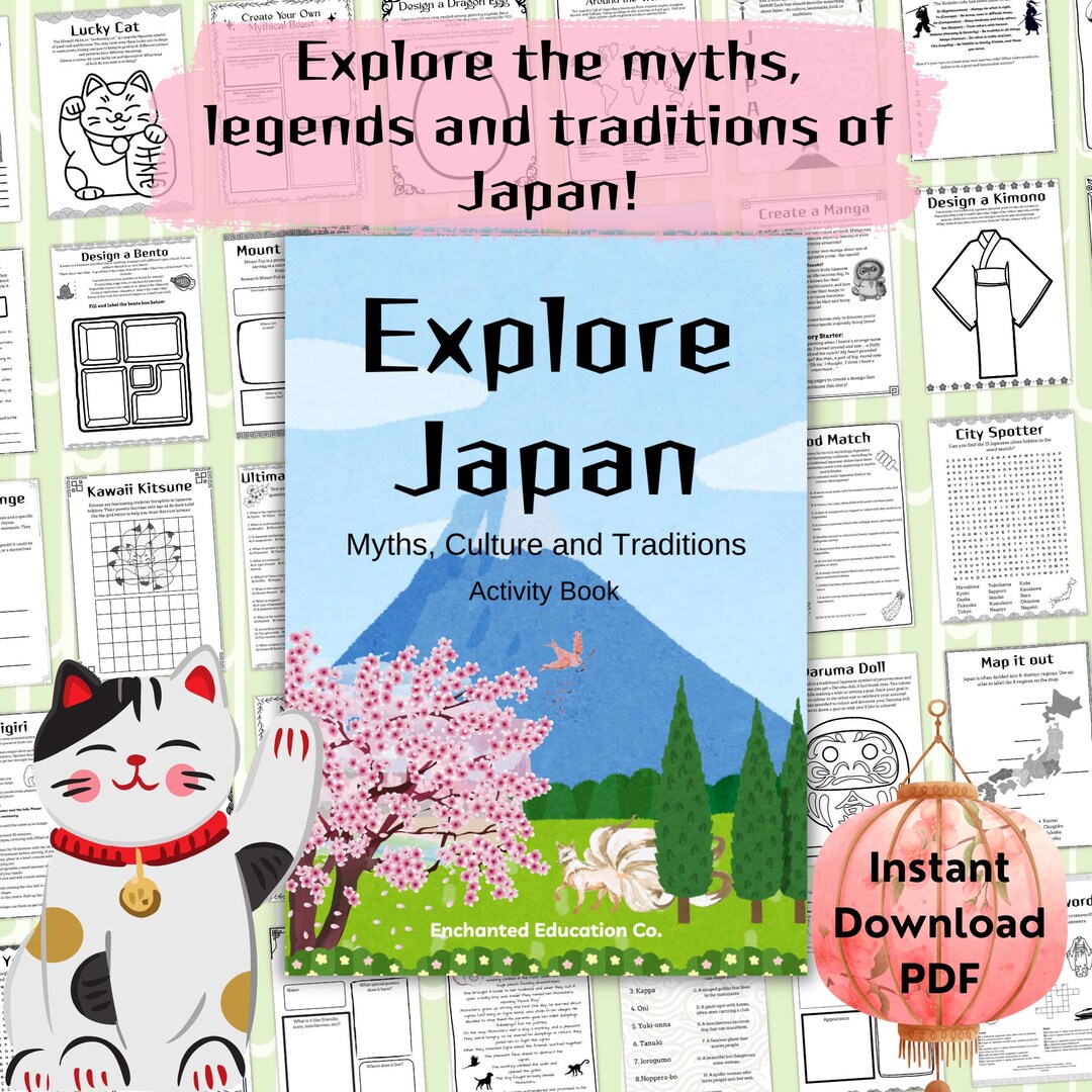 Japan Printable Unit Study Home Education Learning Resource Japan Myths ...