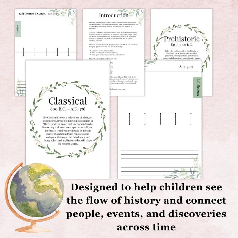 Charlotte Mason Book of Centuries | Printable History Timeline ...