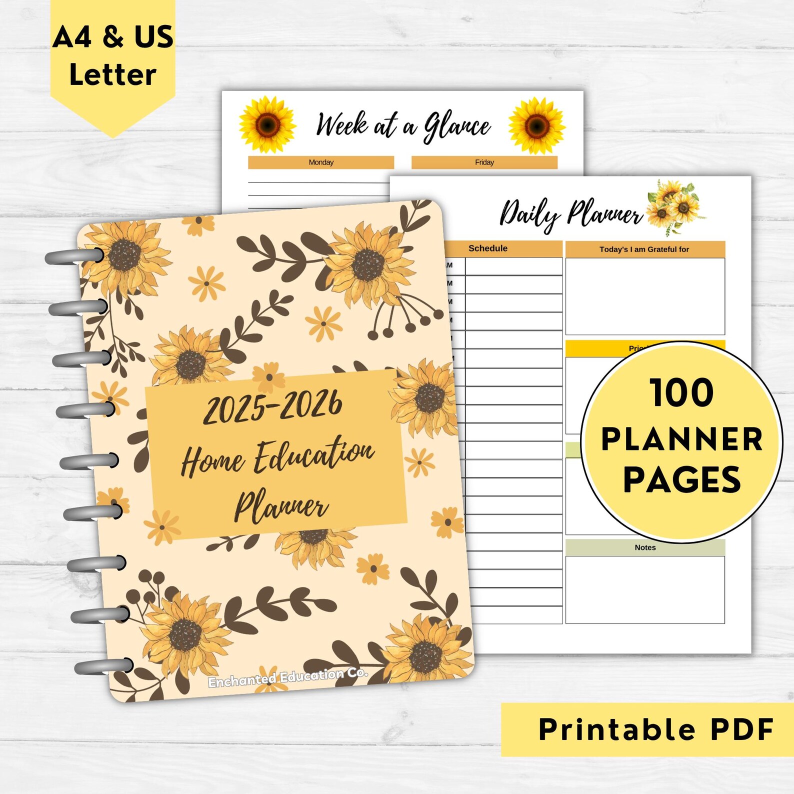 Homeschool Planner Printable 2025 2026 | Home Education Organiser ...