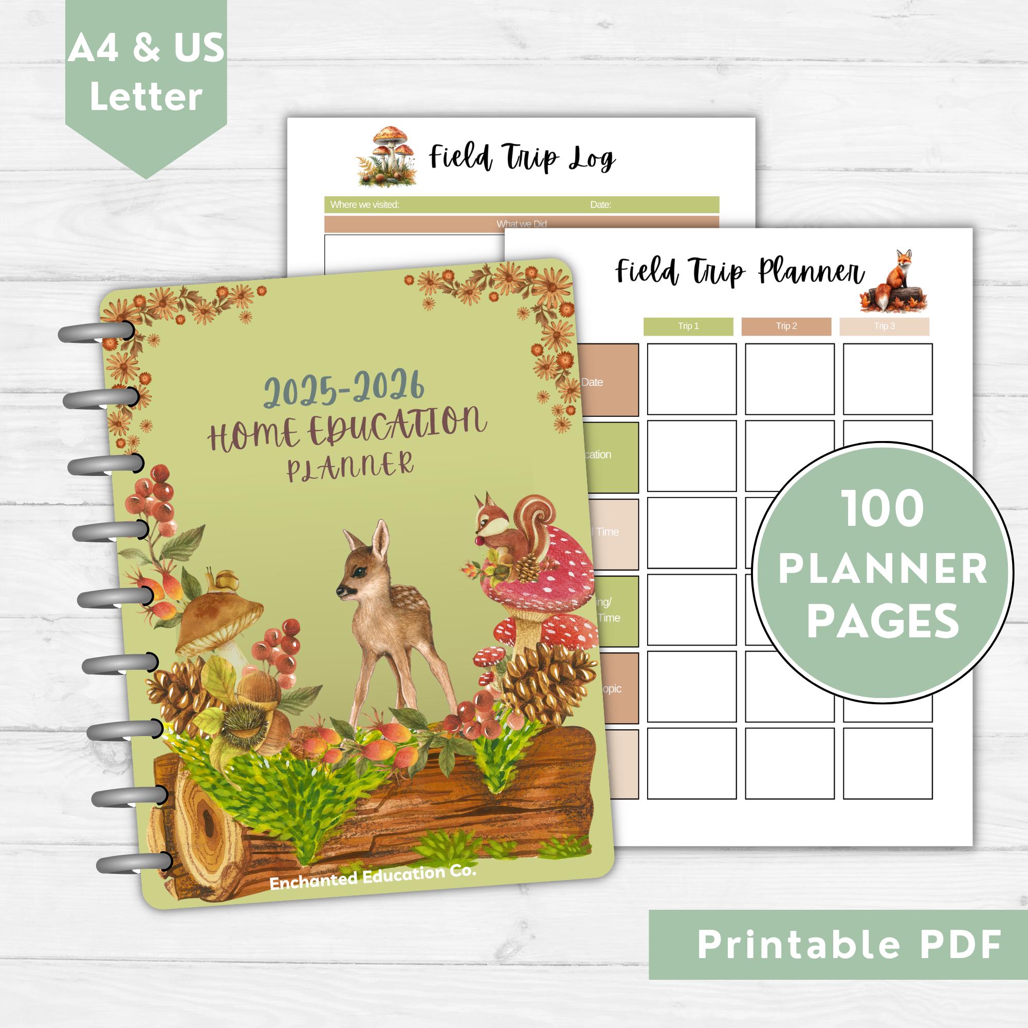 Homeschool Planner Printable 2025 2026 | Home Education Organiser ...