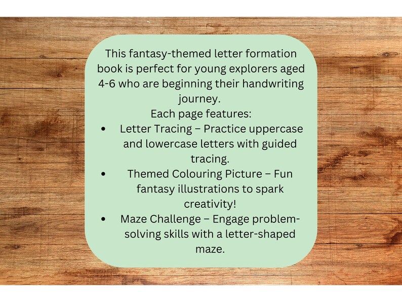 Fantasy Themed Handwriting Workbook Dungeons and Dragons Activity Book ...