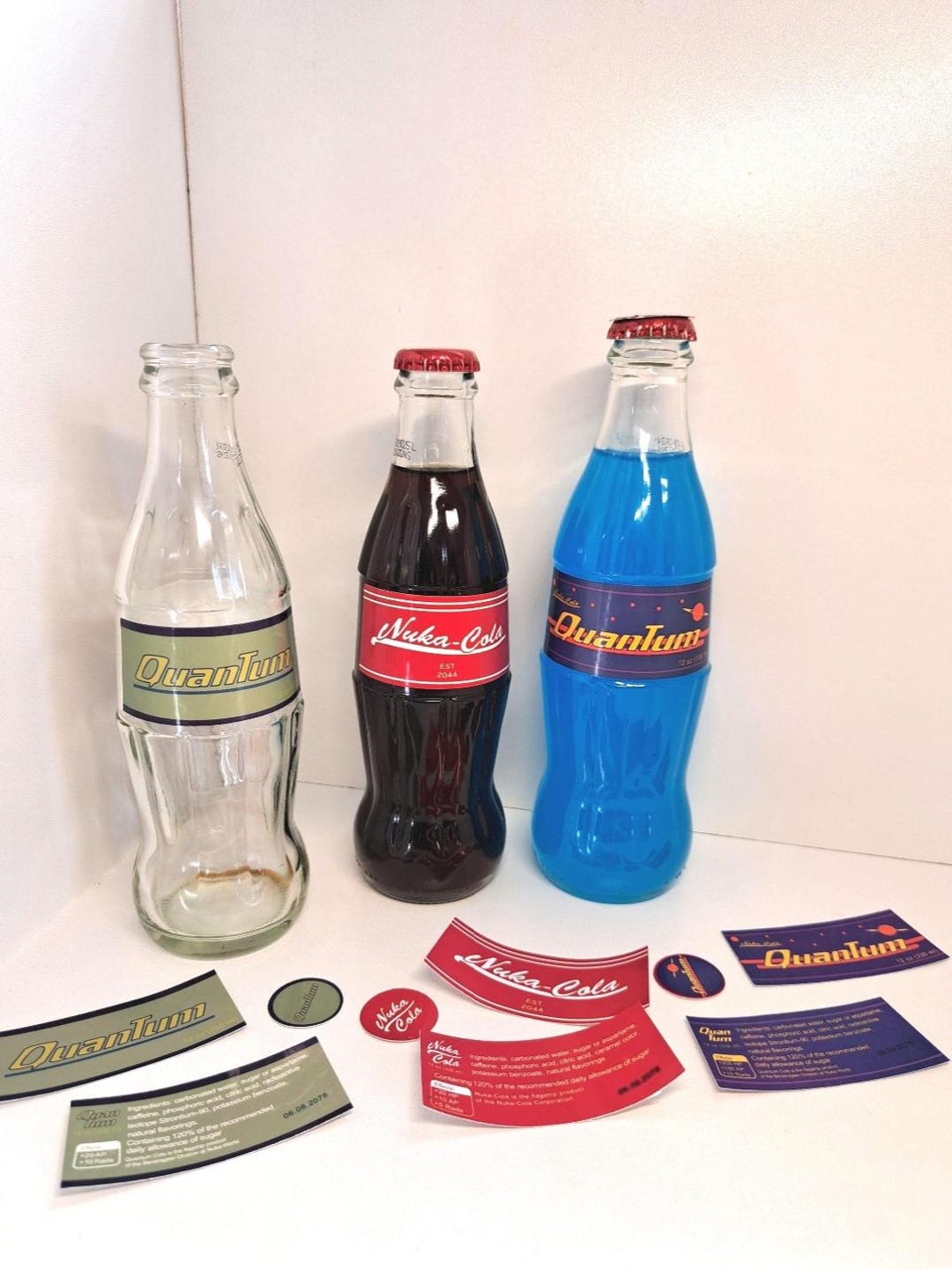 Nuka Cola Label Quantum Cola , Wasteland, Gift for Fan, Retro, Sticker ...