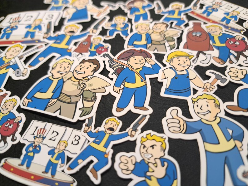 Fallout Sticker Pack 30 Pcs – Vault Boy Designs for Gamers and Fans ...