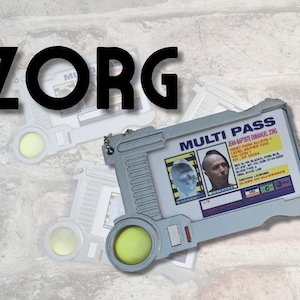 Multipass for Cosplay Business Card Holder 3D Printed and Hand Painted With Plastic ID Card ...