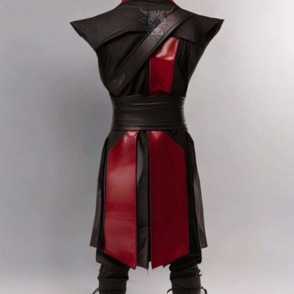 Handmade Genuine Leather Samurai Armor | Red Black Ninja Cosplay ...