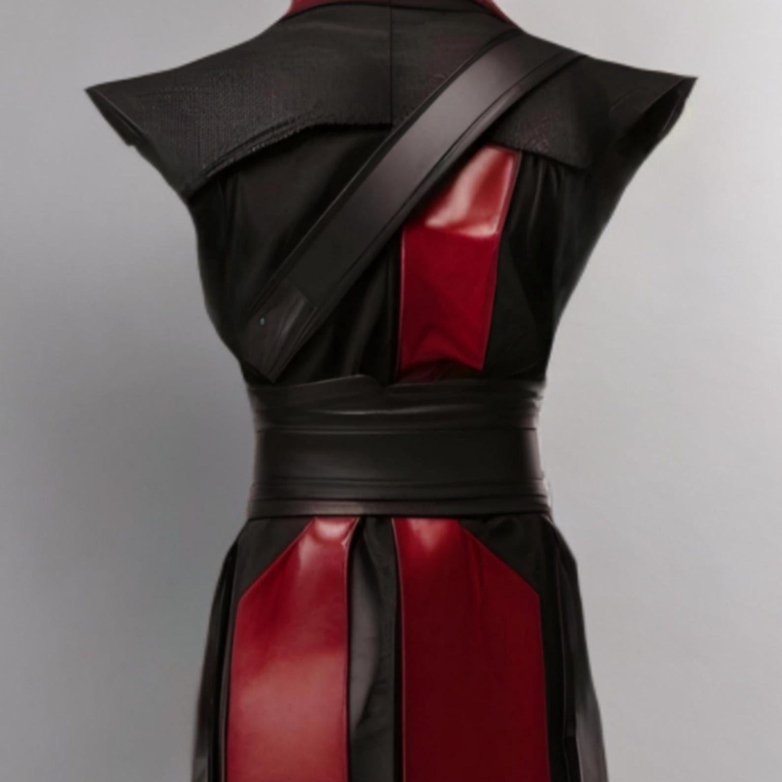 Handmade Genuine Leather Samurai Armor | Red Black Ninja Cosplay ...