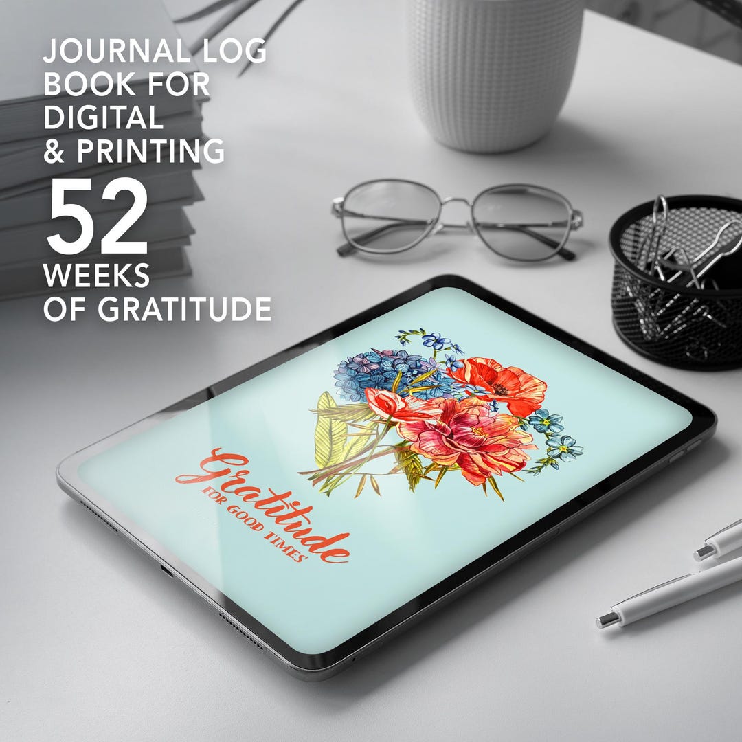 Gratitude Journal 2 for Digital and Printing - 52 Weeks of Daily ...
