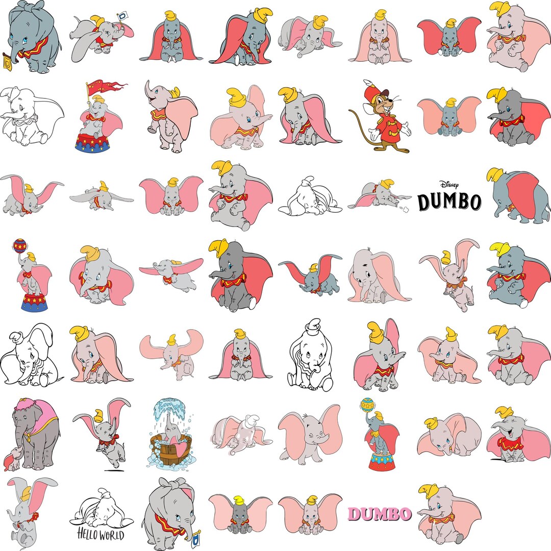 Dumbo Digital Stickers- Dumbo Digital Files- Dumbo- Digital Stickers ...
