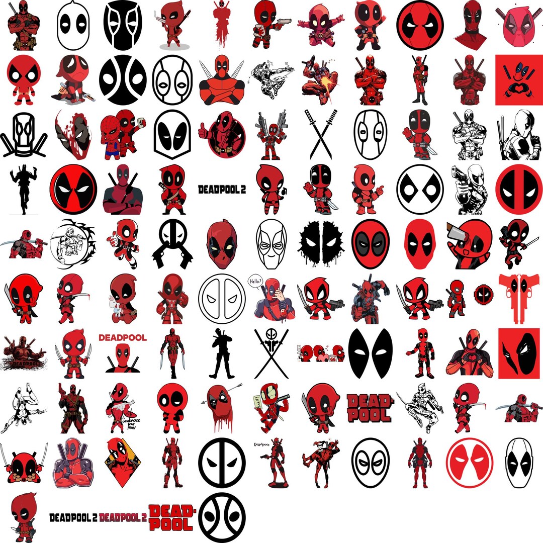 Deadpool Digital Stickers- Deadpool Digital Files- Deadpool- Digital ...