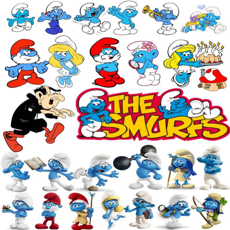 Smurfs PNG Bundle, the Smurfs SVG Bundle, Smurfs Birthday, Smurfs Svg ...