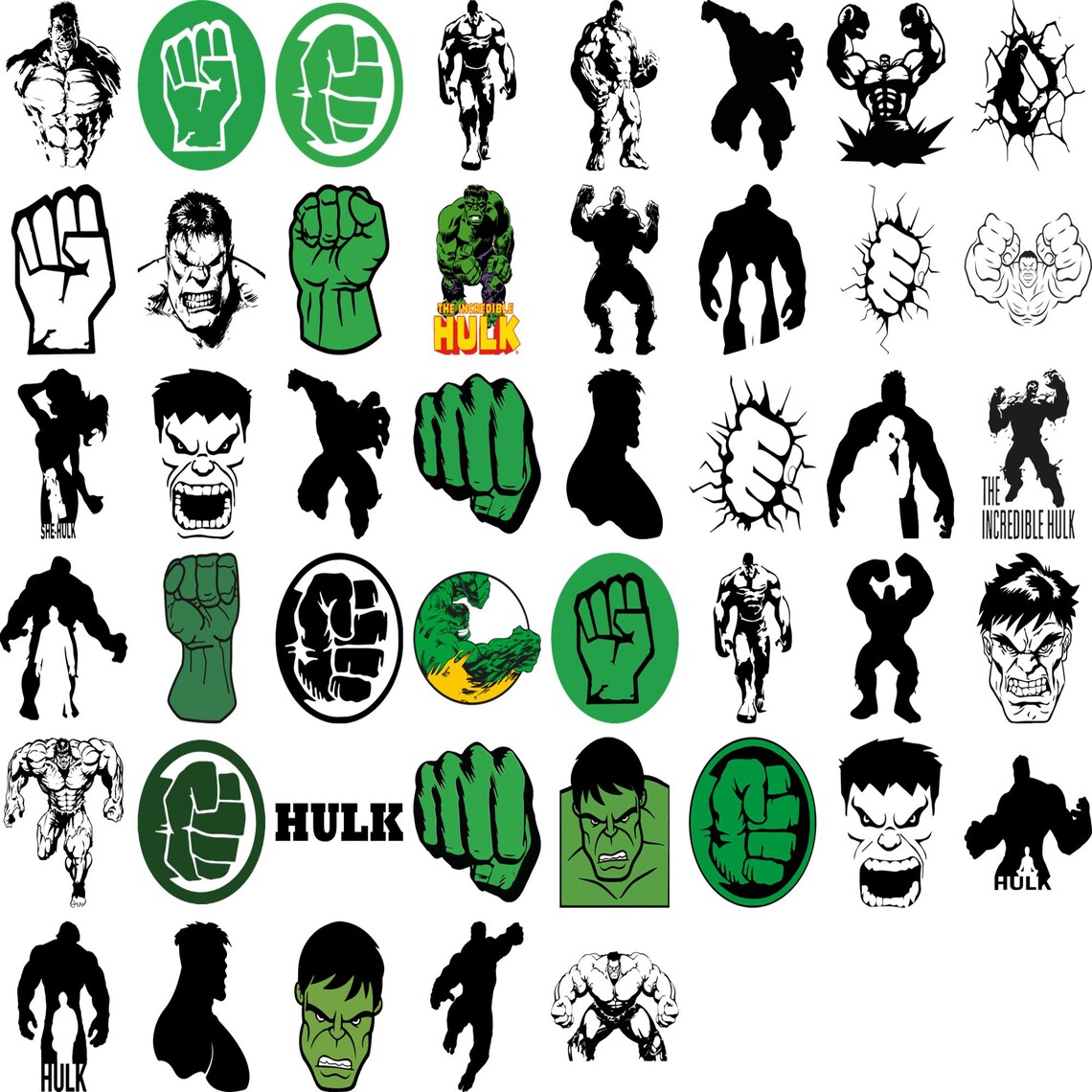 Hulk Digital Stickers- Hulk Digital Files- Hulk Svg- Hulk Png- Digital ...