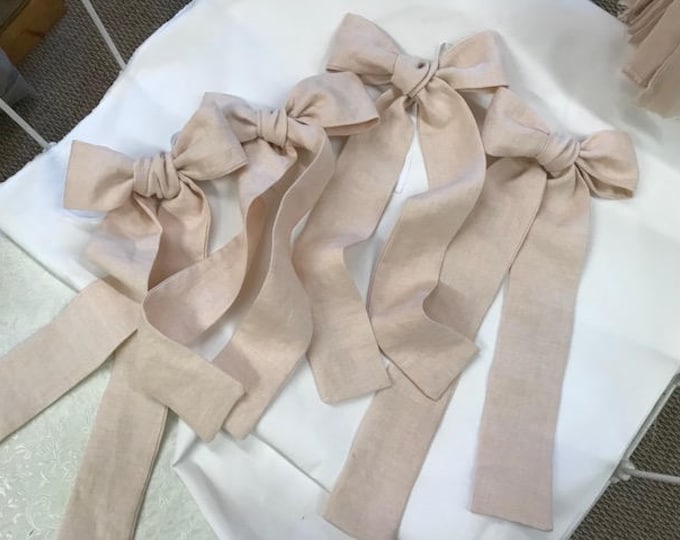 Linen Curtain Bows Order Your Requested Number and Color | Etsy