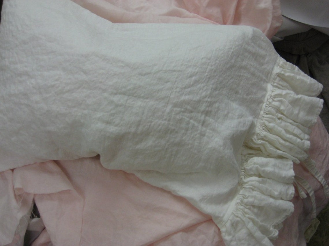 Washed Linen Ruffled Pillowcase Shams-one - Etsy