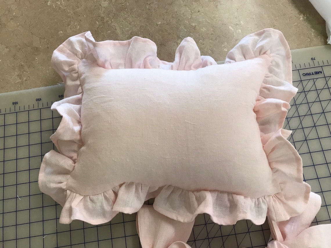 Crib Pillow Sham in Washed Linen or Cotton-pillow With | Etsy