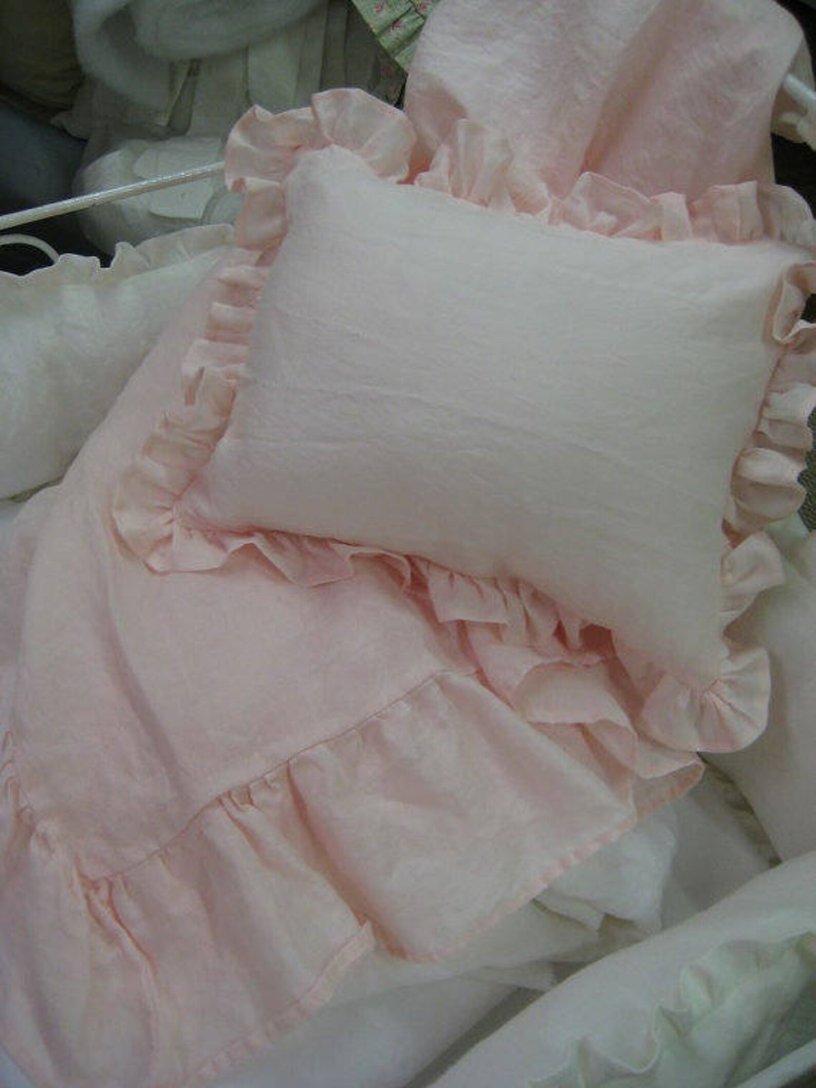 Washed Linen Crib Pillow baby Gift Item-zip Closure Allows | Etsy