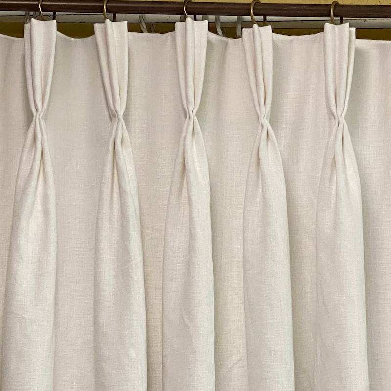 White Linen Curtains - Etsy