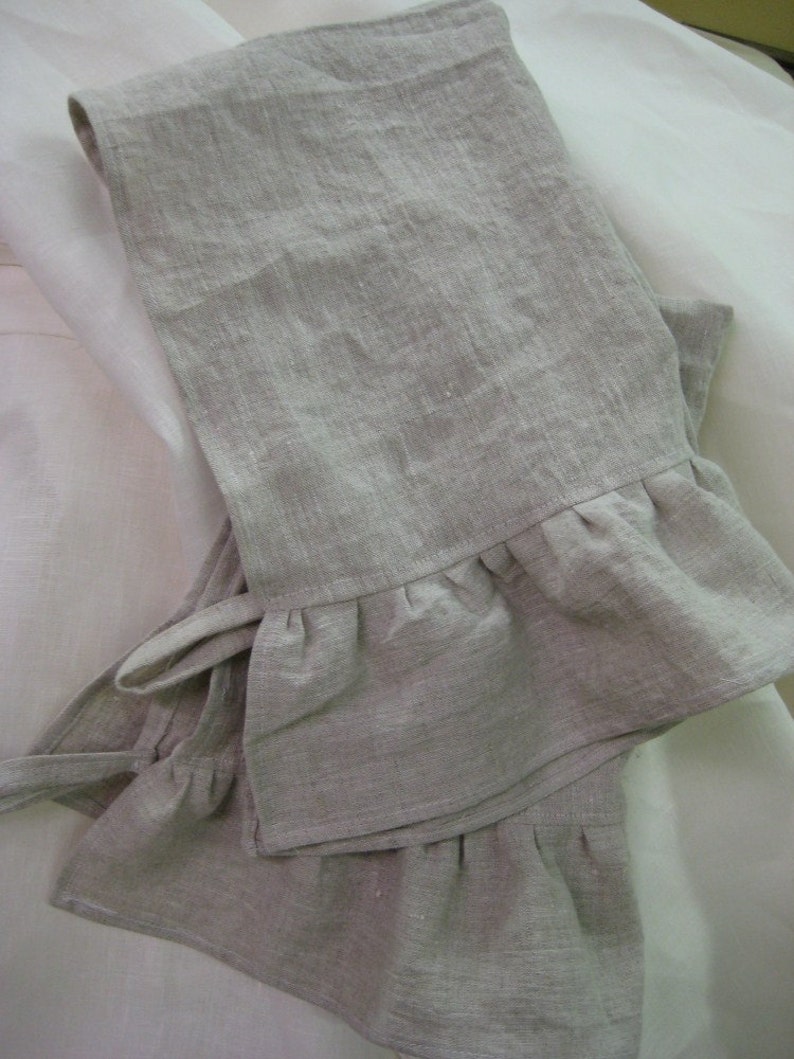 Set of 3 Tea Towels with Long Hemmed Ruffle-Large Hand | Etsy